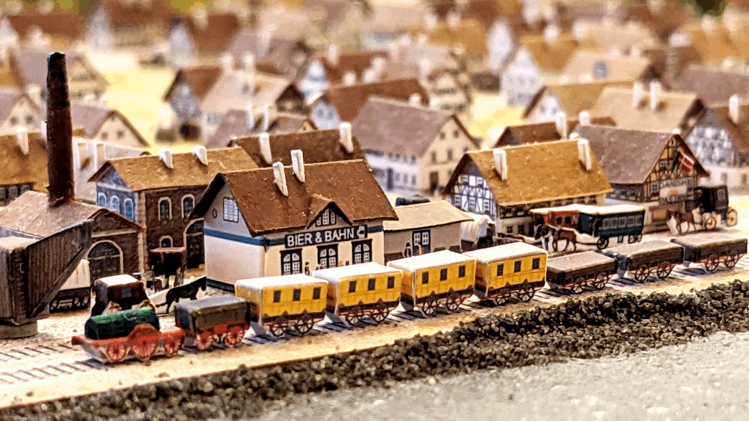 Train Station “Adler” Train Crane & Tracks - Weltenerfinder